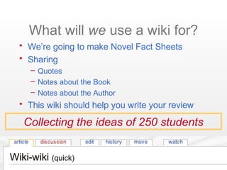 Wiki Wikis For Students | PPT