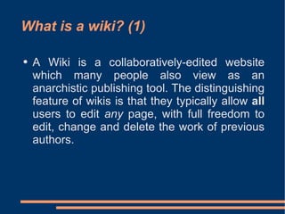 Wiki presentation | ODP