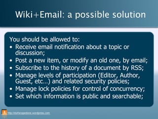 Wiki vs Email Reply-All | PPT