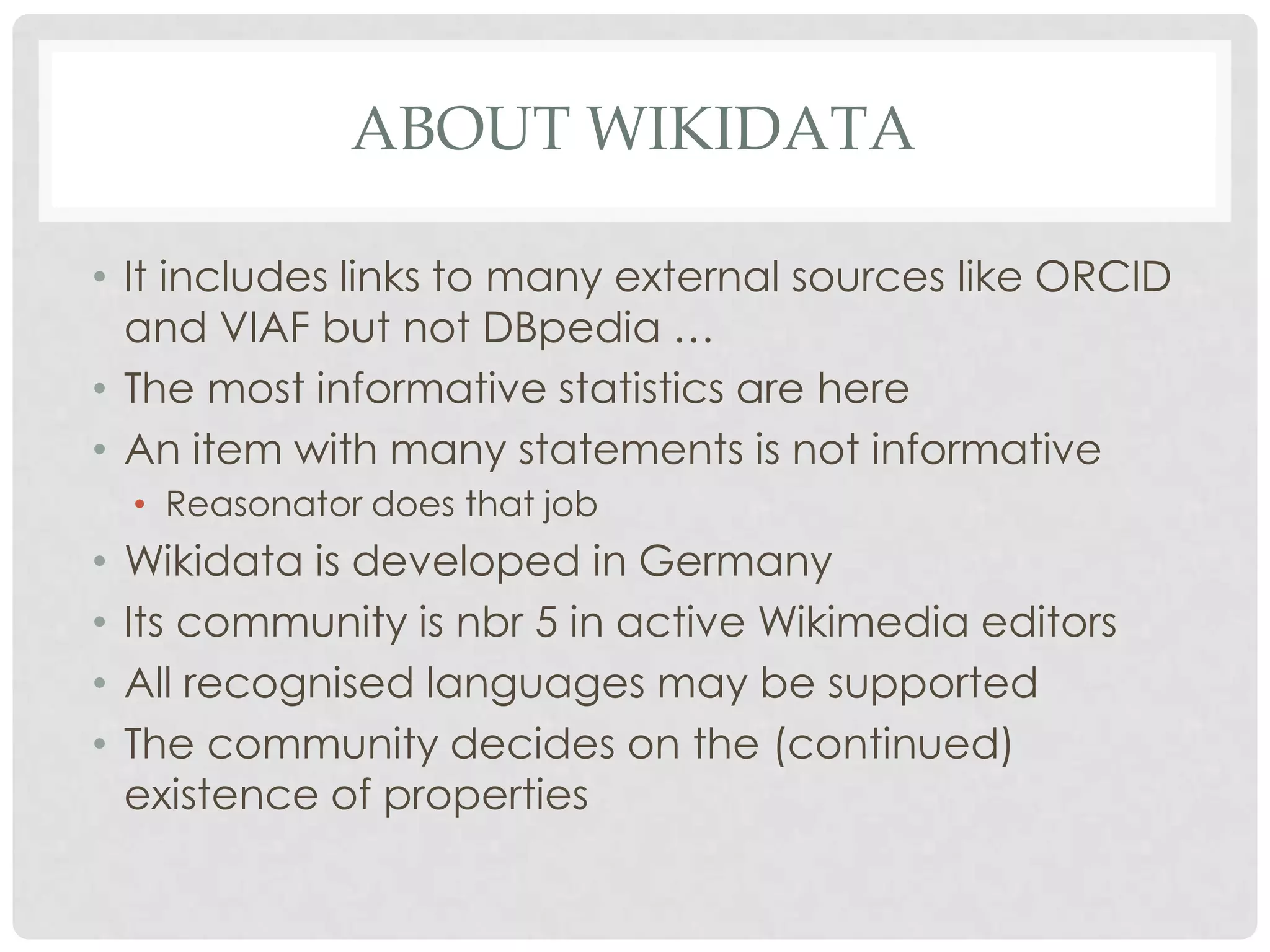 Wikidata & dbpedia | PPT
