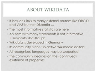 Wikidata & dbpedia | PPT