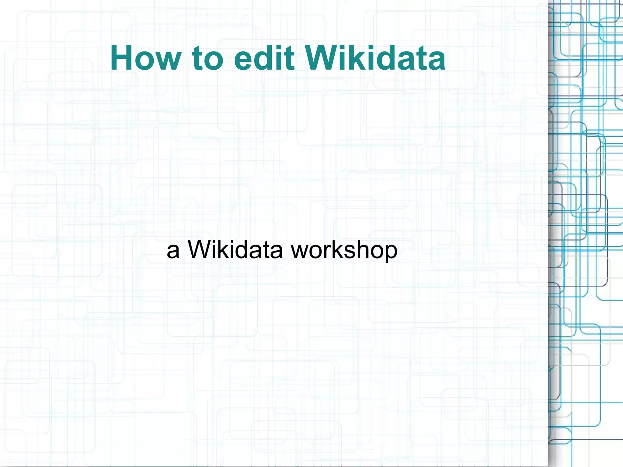 Wikidata workshop | ODP