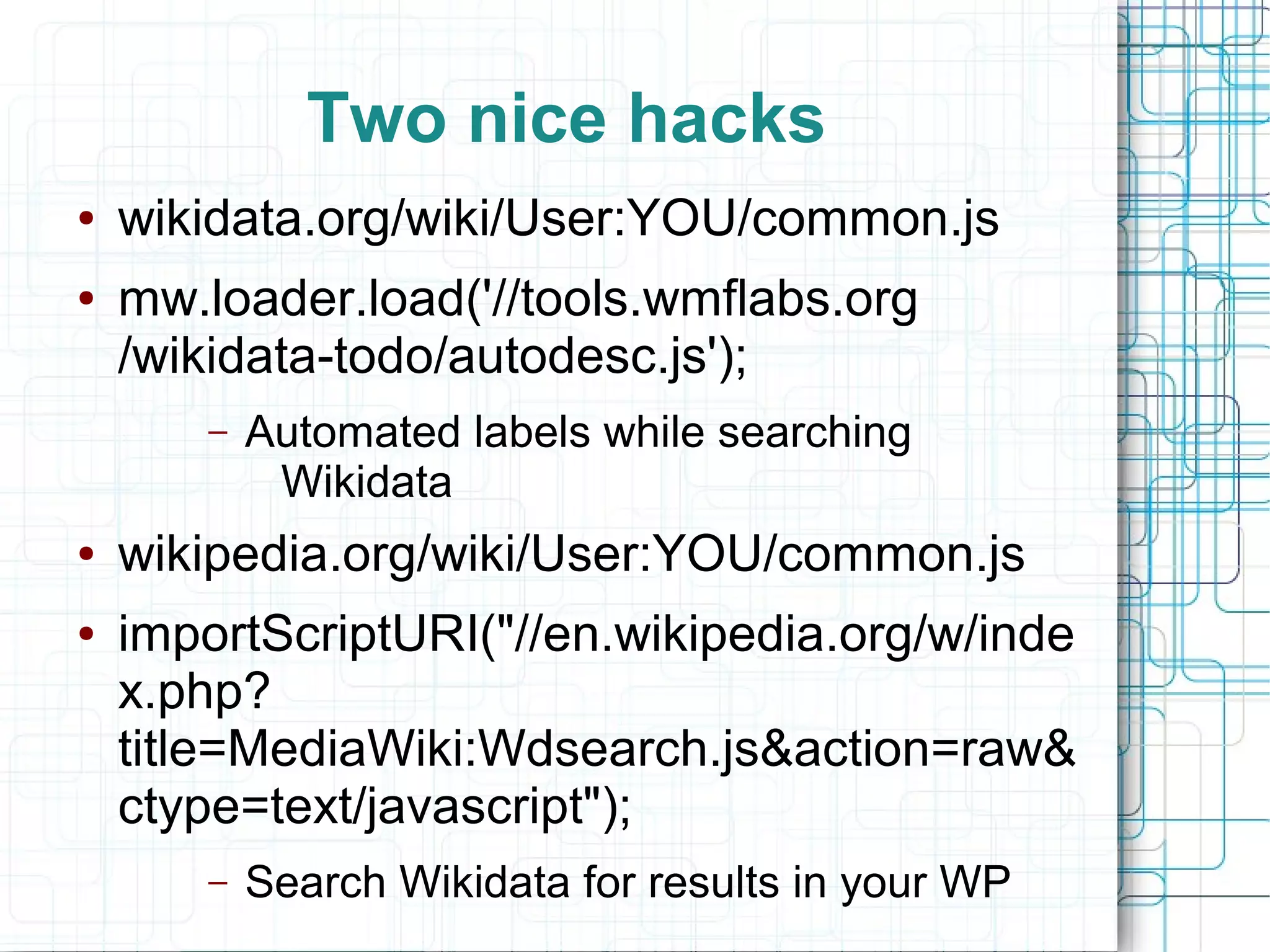 Wikidata workshop | ODP