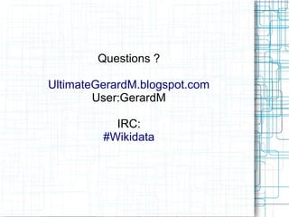 Wikidata workshop | ODP