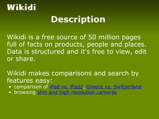 Wikidi press kit | PPT | Search | Internet