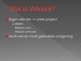 Presentation wikidot | PPTX