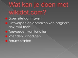 Presentation wikidot | PPTX