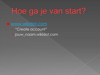 Presentation wikidot | PPTX