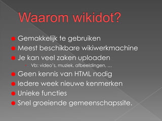Presentation wikidot | PPTX