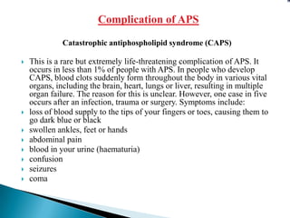 Antiphospholipid syndrome | PPTX