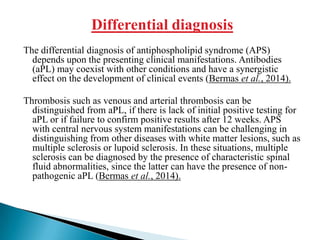 Antiphospholipid syndrome | PPTX