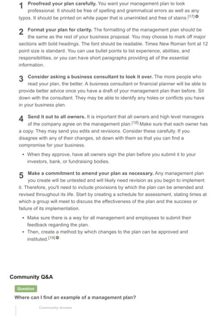 How to Write a Management Plan | PDF