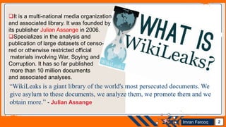 Wikileaks and data journalism | PPT