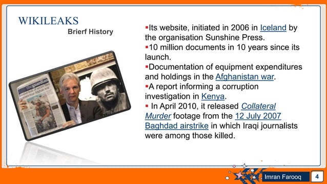Wikileaks and data journalism | PPT