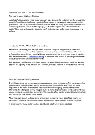 Wikileaks script | PAGES