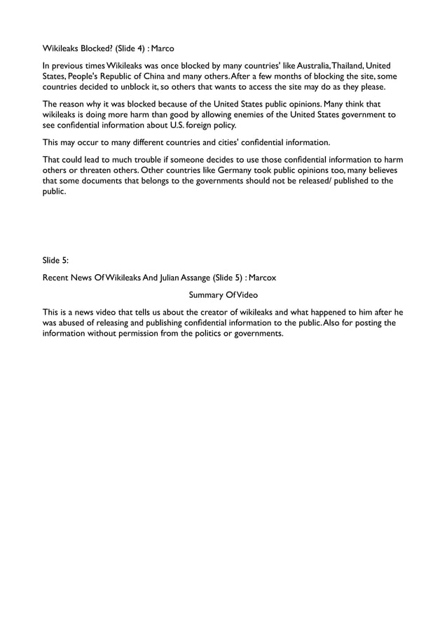 Wikileaks script | PDF