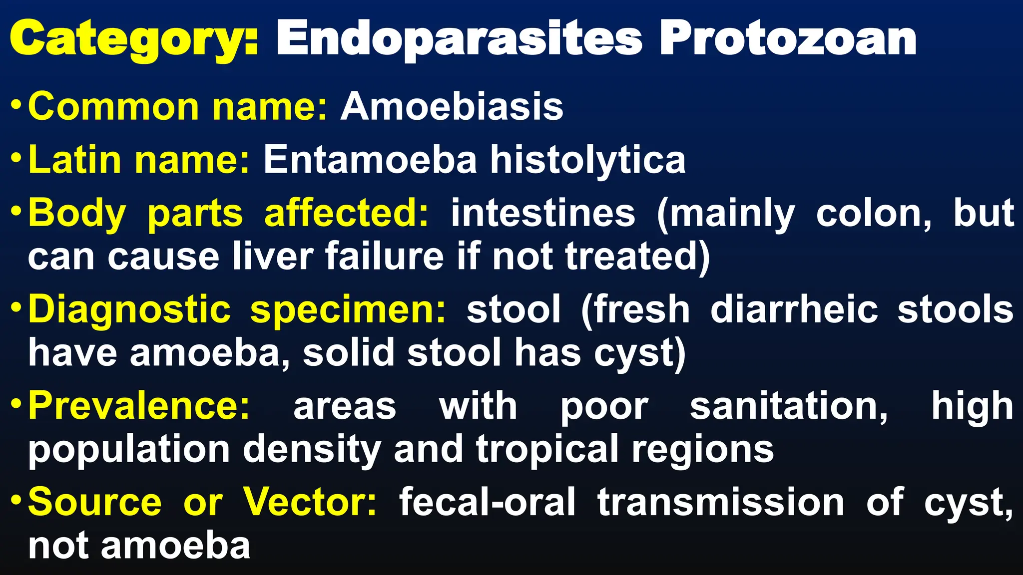 list of Human parasites from the wikipedia | PPTX