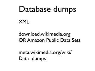 Wiki[mp]edia data sources & the MediaWiki API | PDF | Web Design and HTML | Internet