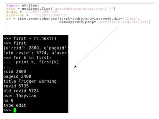 Wiki[mp]edia data sources & the MediaWiki API | PDF | Web Design and HTML | Internet