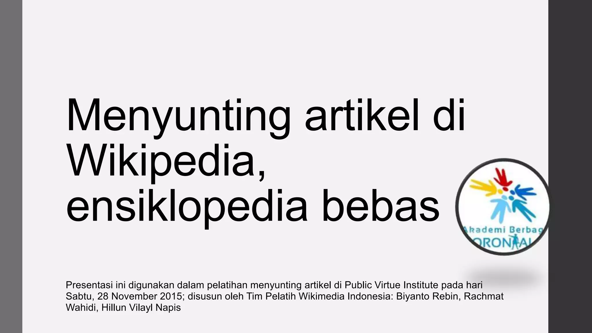 #kelas AKademi Berbagi Gorontalo - Digitalisasi Bahasa Gorontalo | PPT