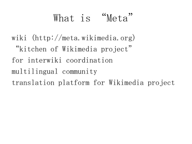 Wikimedia Translation in Meta-Wiki | PPT