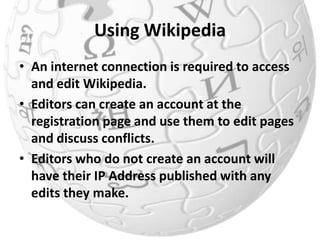 Wikipedia | PPTX | Internet for Beginners | Internet