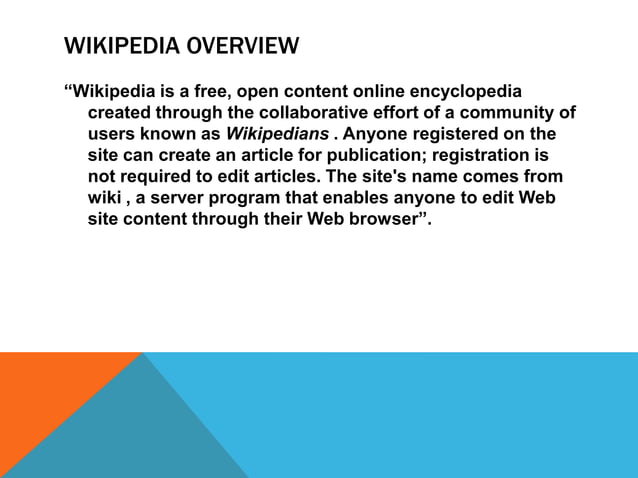 Wikipedia Project | PPT