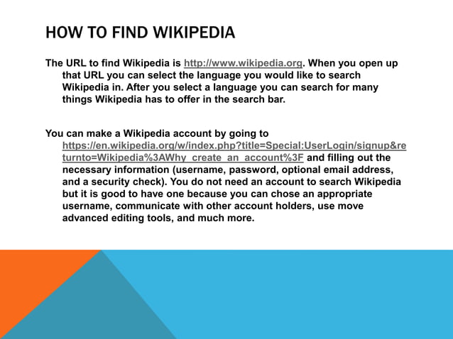 Wikipedia Project | PPT