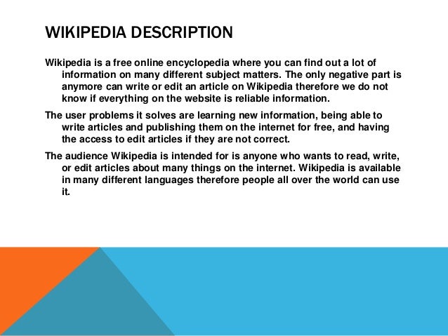 Wikipedia Project