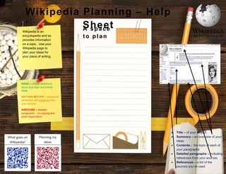 Wikipedia task sheet | DOC