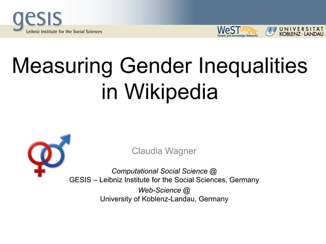 Measuring Gender Inequality in Wikipedia | PPT