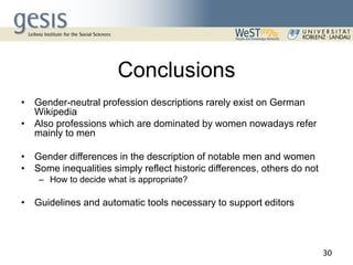Measuring Gender Inequality in Wikipedia | PPT