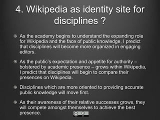 Wikipedia and Higher Education: Teaching with Wikipedia | PPT