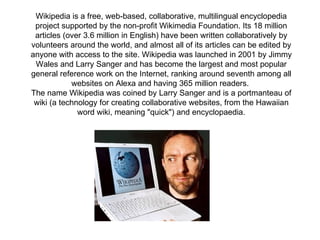 Wikipedia and jimmy wales | PPT