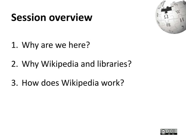 ALIA Wikipedia and libraries | PPT