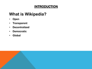 Wikipedia as a democracy | PPT