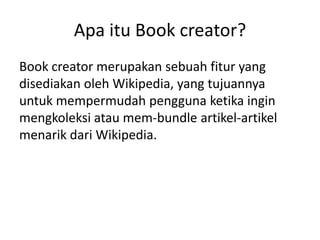 Wikipedia: book creator | PPT