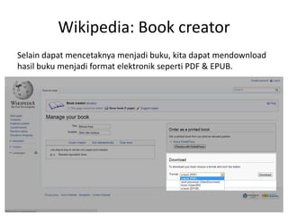 Wikipedia: book creator | PPT