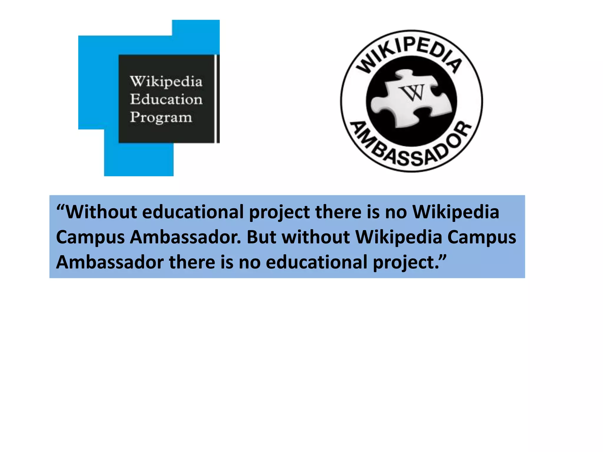 Wikipedia campus ambassador | PPTX