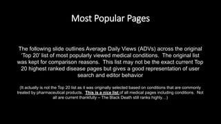 Wikipedia Health Landscape - Top Health Conditions | PPTX | Brain and ...