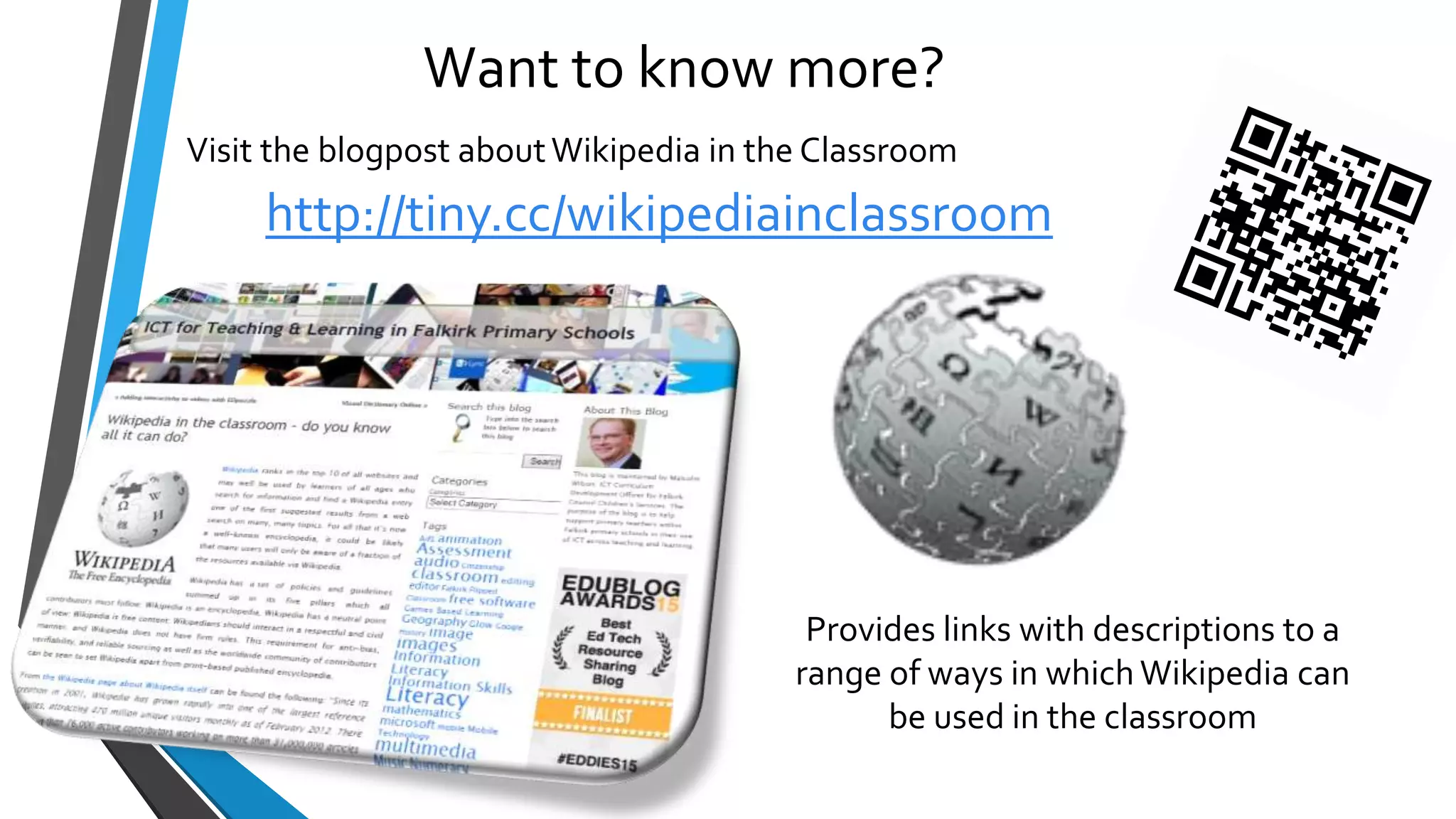 Wikipedia in the classroom | PPTX