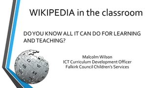 Wikipedia in the classroom | PPT