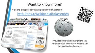 Wikipedia in the classroom | PPT