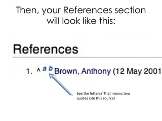 Wikipedia multiple quotes one source | PPT