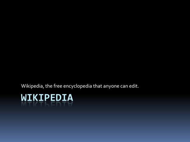 Wikipedia Powerpoint | PPT