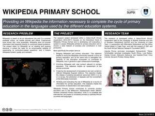 Wikipedia Primary School Swiss South African Joint Research Programme ...