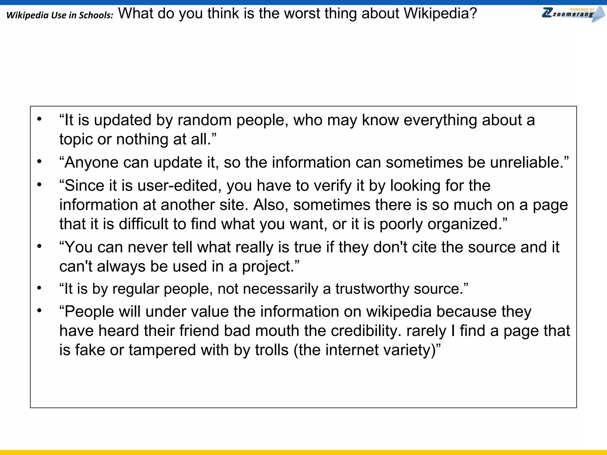 Wikipedia survey data | PPT