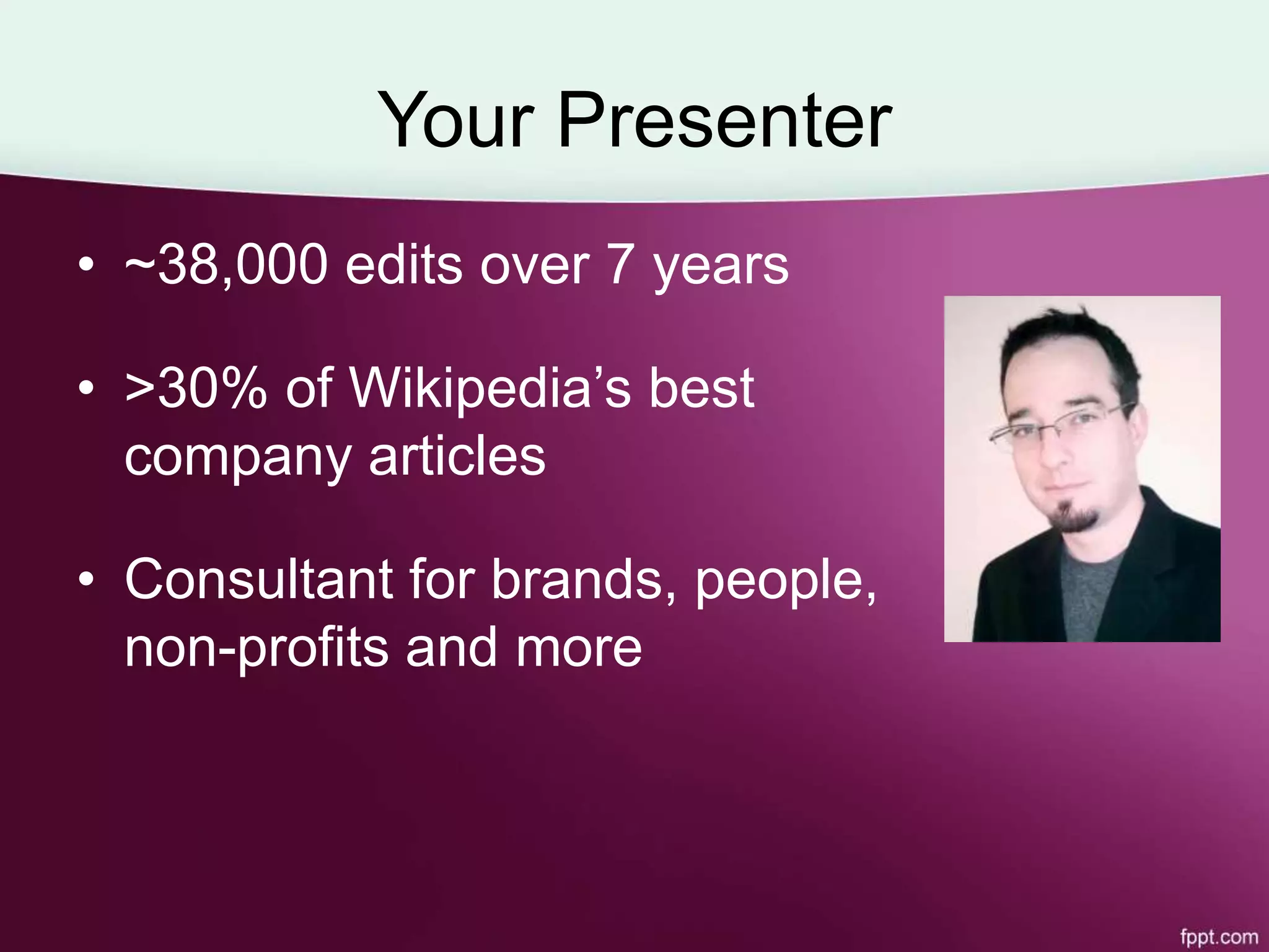 An Introduction to Wikipedia for Marketers | PPTX
