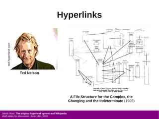 The original hypertext system and Wikipedia | PPT