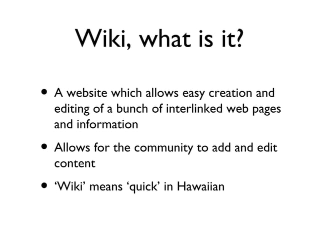 Wiki powerpoint | PPT